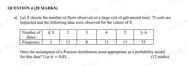 Solved Let X denote the number of flaws observed on a large | Chegg.com