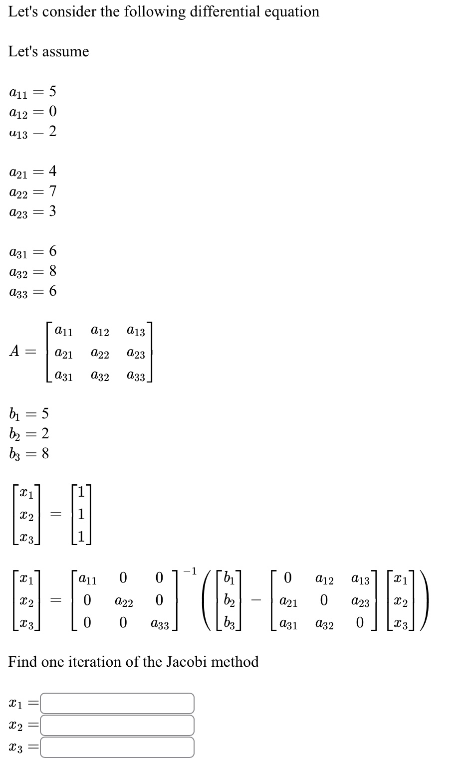 Solved Let's consider the following differential equation | Chegg.com