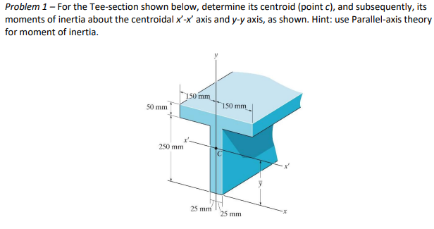 Solved Problem 1 - For the Tee-section shown below, | Chegg.com