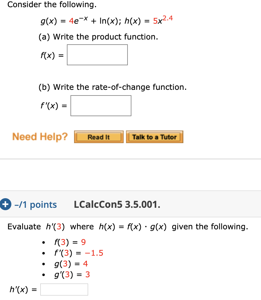 Solved Consider the following. g(x) = 7x2 – 3; h(x) = 1.3% | Chegg.com