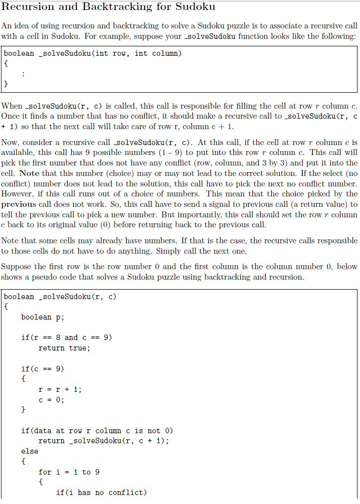 Solved Project - Sudoku CS 0447 — Computer Organization & | Chegg.com