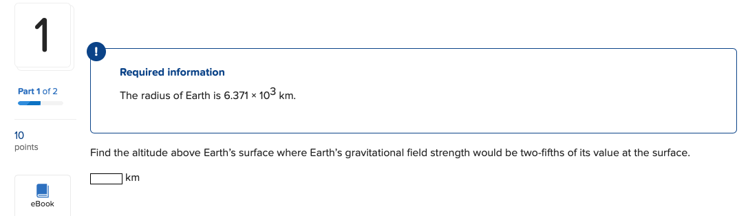 Solved Required information Part 1 of 2 The radius of Earth | Chegg.com