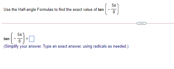 Solved 5л Use the Half-angle Formulas to find the exact | Chegg.com