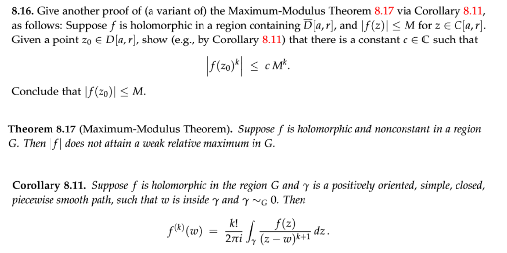 Solved 8.16. Give another proof of (a variant of) the | Chegg.com