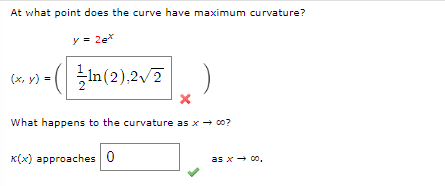 Solved At what point does the curve have maximum | Chegg.com