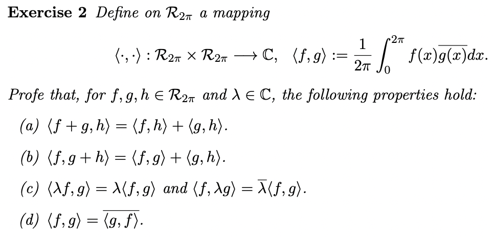 Solved Exercise 2 Define on R2π a mapping | Chegg.com