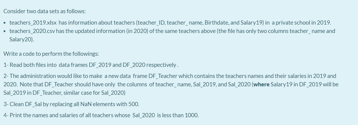 Solved Consider two data sets as follows: . | Chegg.com