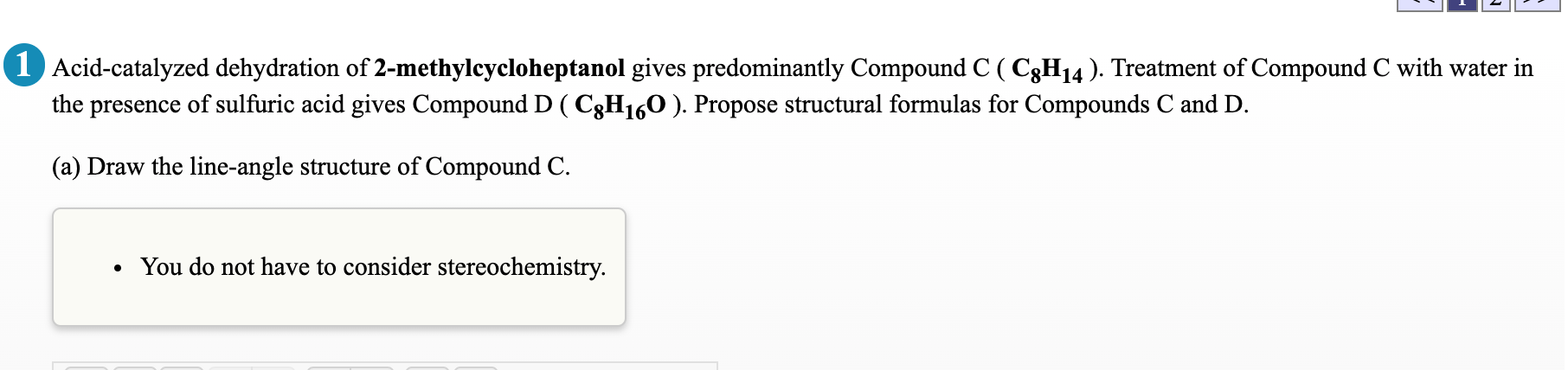 Solved 12V 1 Acid-catalyzed dehydration of | Chegg.com