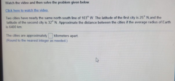 Solved Watch the video and then solve the problem given | Chegg.com