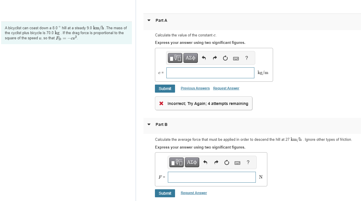 Solved Part A: Calculate the value of the constant cPart B: | Chegg.com