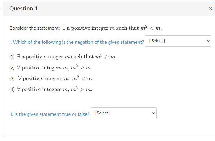 Solved Consider the statement: ∃ a positive integer m such | Chegg.com