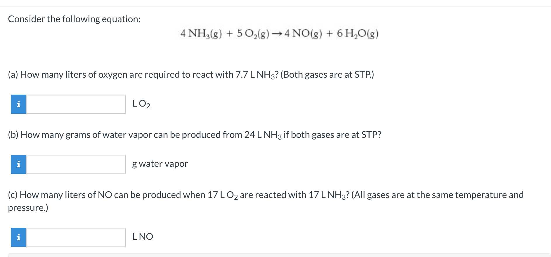 Solved Consider the following equation: 4NH3(g)+5O2( | Chegg.com
