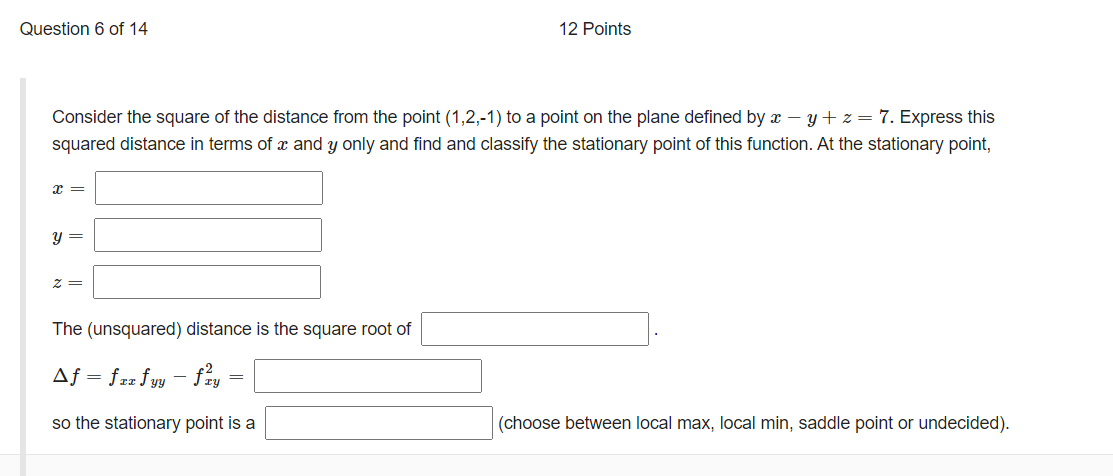 Solved Question 6 of 14 12 Points Consider the square of the | Chegg.com
