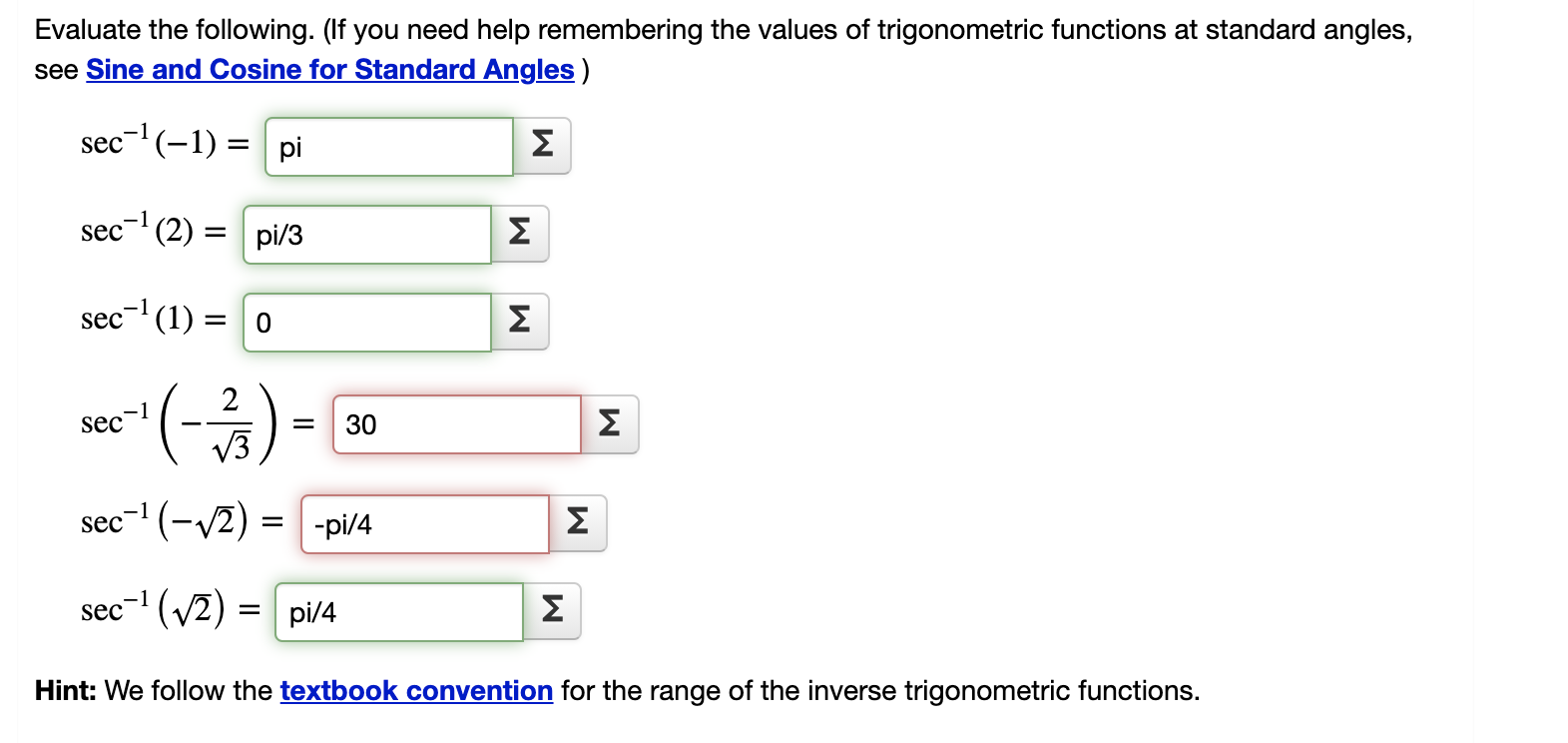 Solved Evaluate the following. (If you need help remembering | Chegg.com