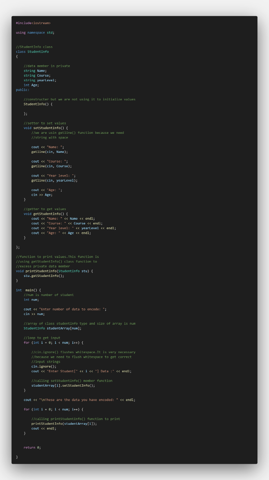 Solved Please follow the sample output and be in C++ below | Chegg.com