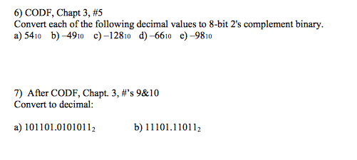 Solved 6 Codf Chapt 3 5 Convert Each Of The Following 