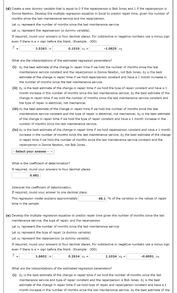 Solved (b) Using the simple linear regression model | Chegg.com