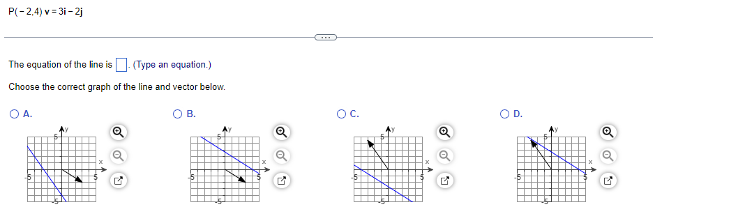 Solved The vector v = ai + bj is parallel to the line bx - | Chegg.com