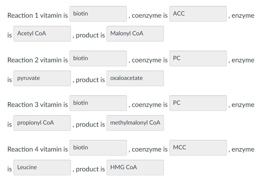 Solved For each numbered reaction in the overview of the | Chegg.com