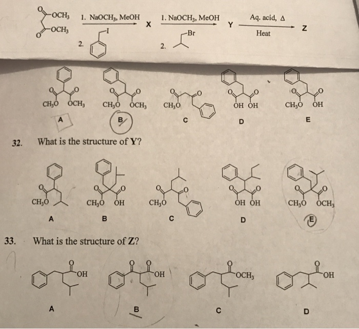 Solved What is the structure of Y? What is the structure of | Chegg.com
