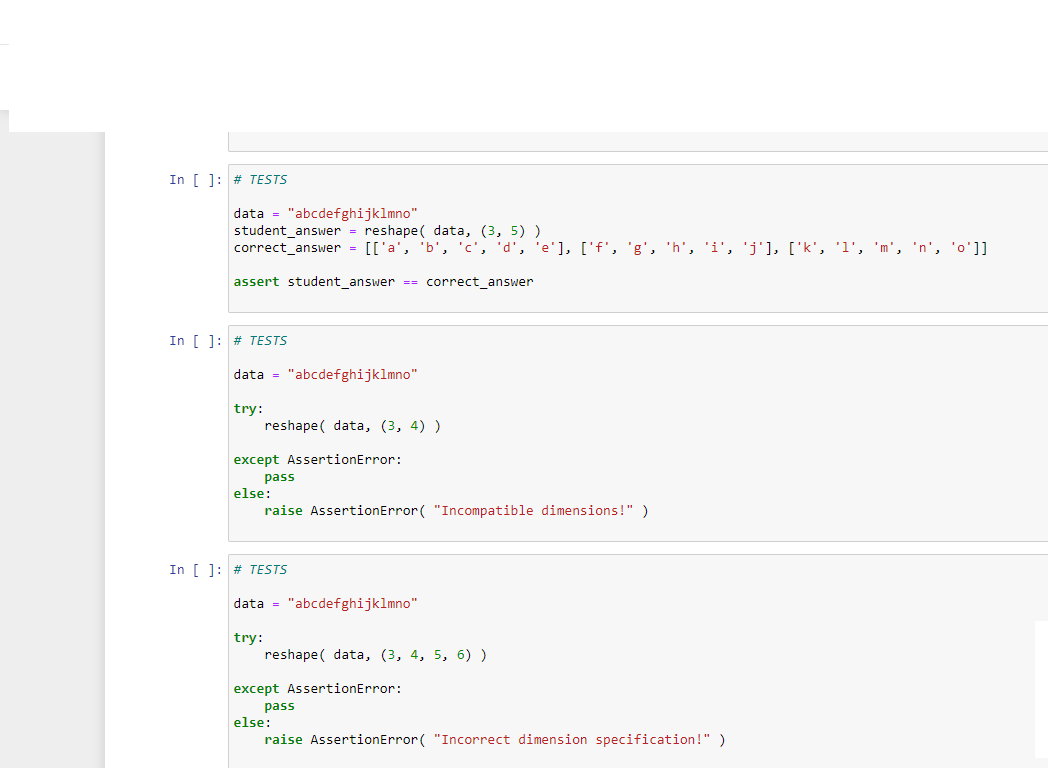 Solved Question 1 Write a Python function reshape( data, | Chegg.com