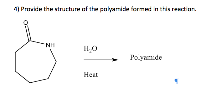 Solved Provide the structure of the polyamide formed in | Chegg.com