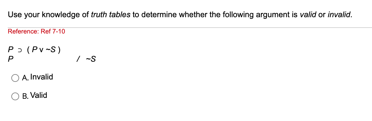 Solved Use your knowledge of truth tables to determine | Chegg.com