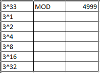 Solved 3^33 MOD 4999 I need to solve this using Fast modular | Chegg.com