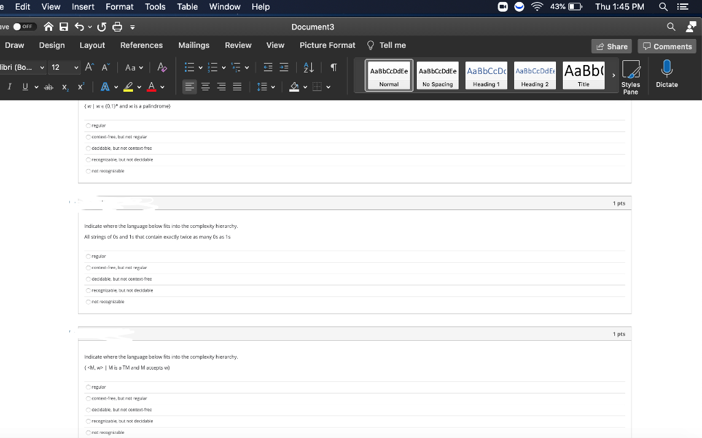 Solved e Edit View Insert Format Tools Table Window Help | Chegg.com
