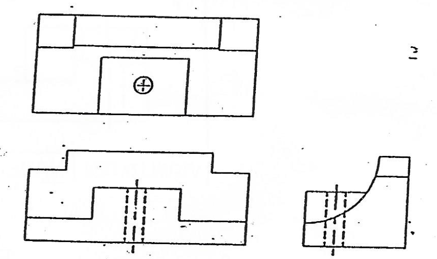 Solved Complete the missing view of following THREE objects. | Chegg.com