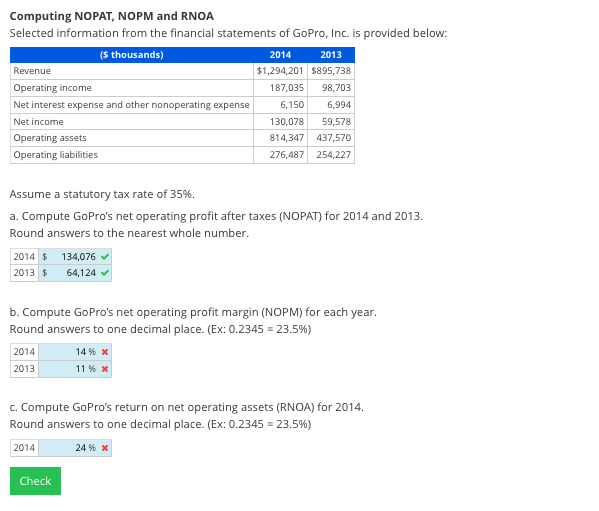 Solved Computing NOPAT, NOPM and RNOA Selected information | Chegg.com