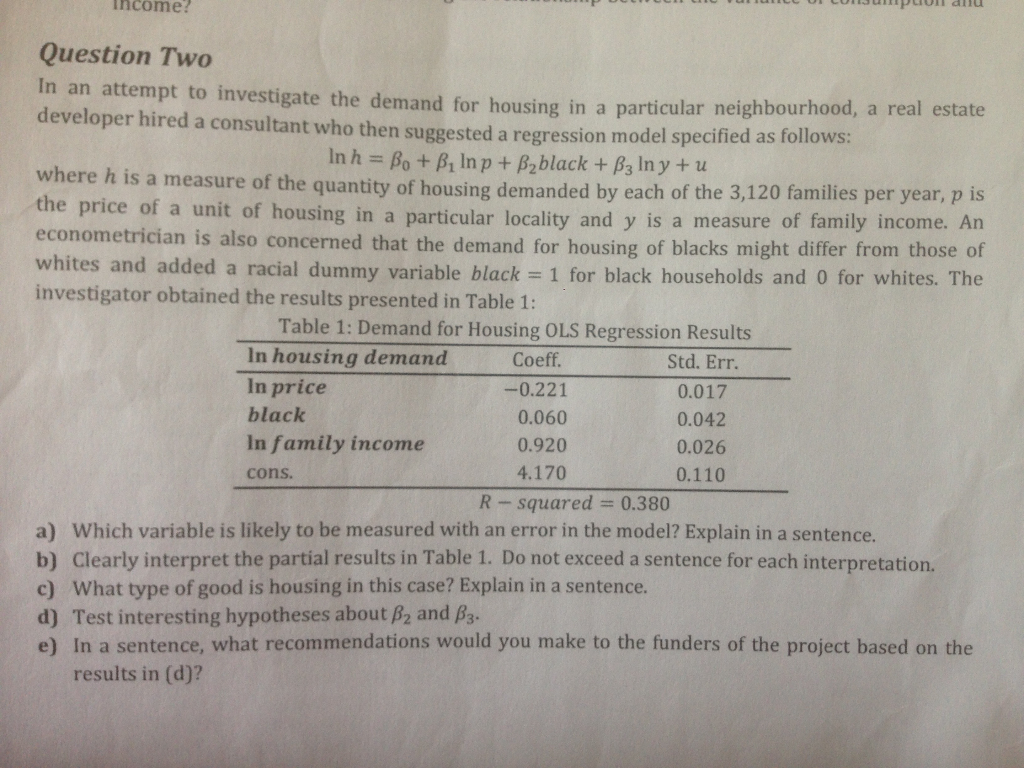 Solved income? All diu Question Two In an attempt to | Chegg.com