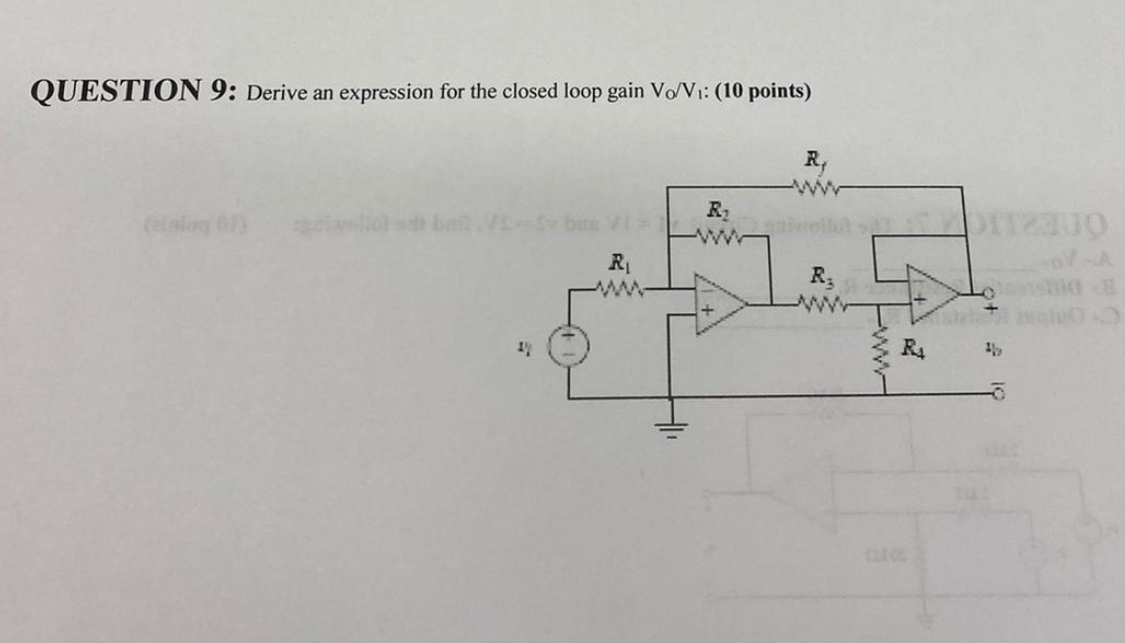 Solved QUESTION 9: Derive an expression for the closed loop | Chegg.com