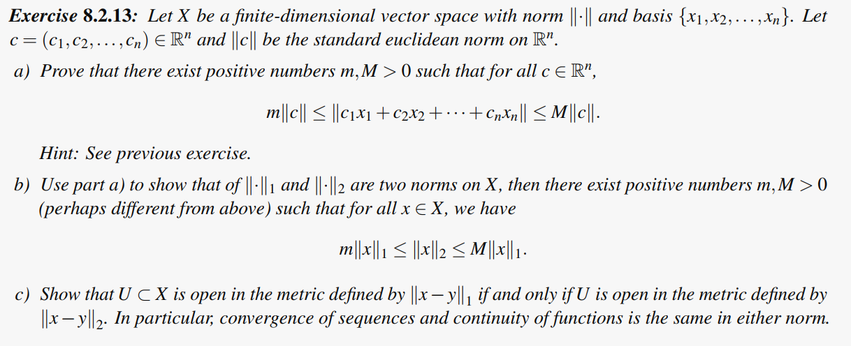 Solved Exercise 8.2.13: Let X be a finite-dimensional vector | Chegg.com