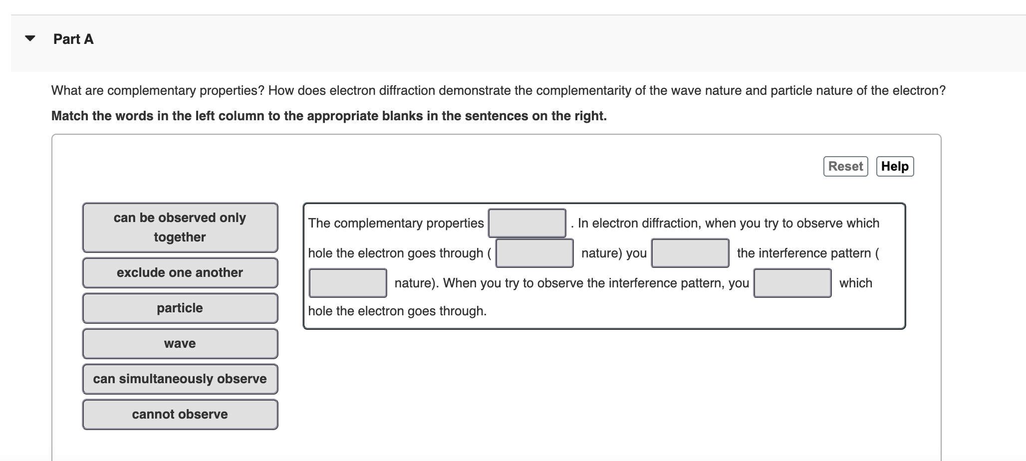 Solved What are complementary properties? How does electron | Chegg.com
