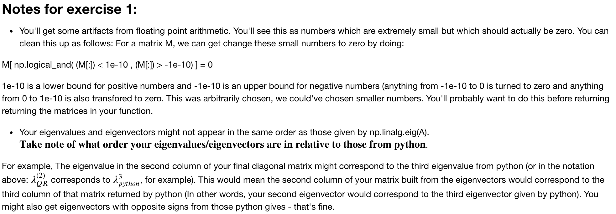 The Qr Algorithm For Eigenvalues And Eigenvectors