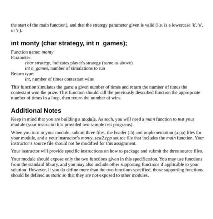 Solved The Monty Hall Problem This is a problem in the area | Chegg.com