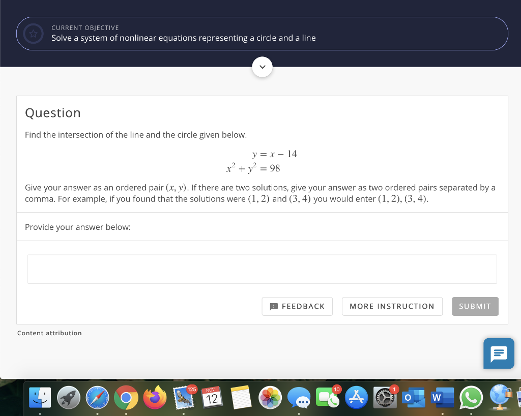 Solved CURRENT OBJECTIVE Solve a system of nonlinear | Chegg.com