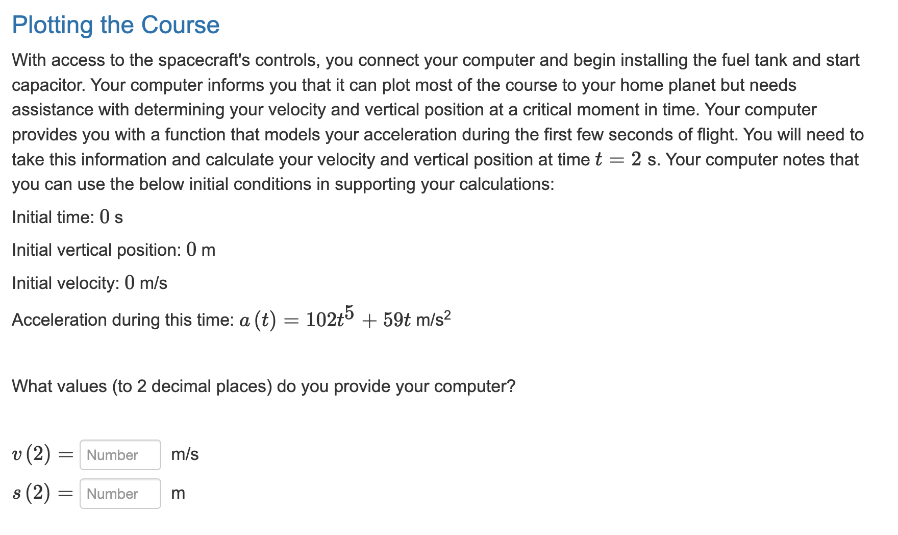 Solved With access to the spacecraft's controls, you connect | Chegg.com