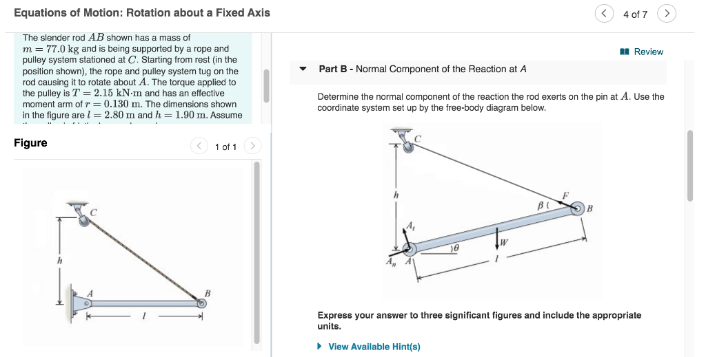 Solved Equations of Motion: Rotation about a Fixed Axis