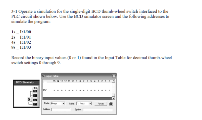 3-1 Operate a simulation for the single-digit BCD | Chegg.com