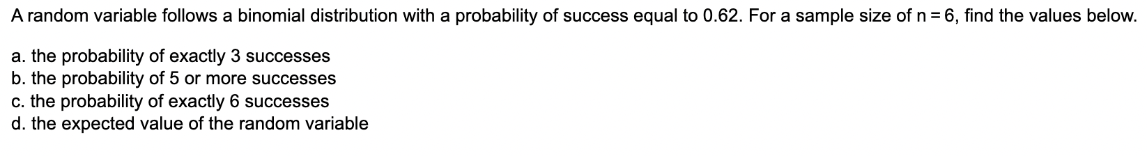 Solved A random variable follows a binomial distribution | Chegg.com