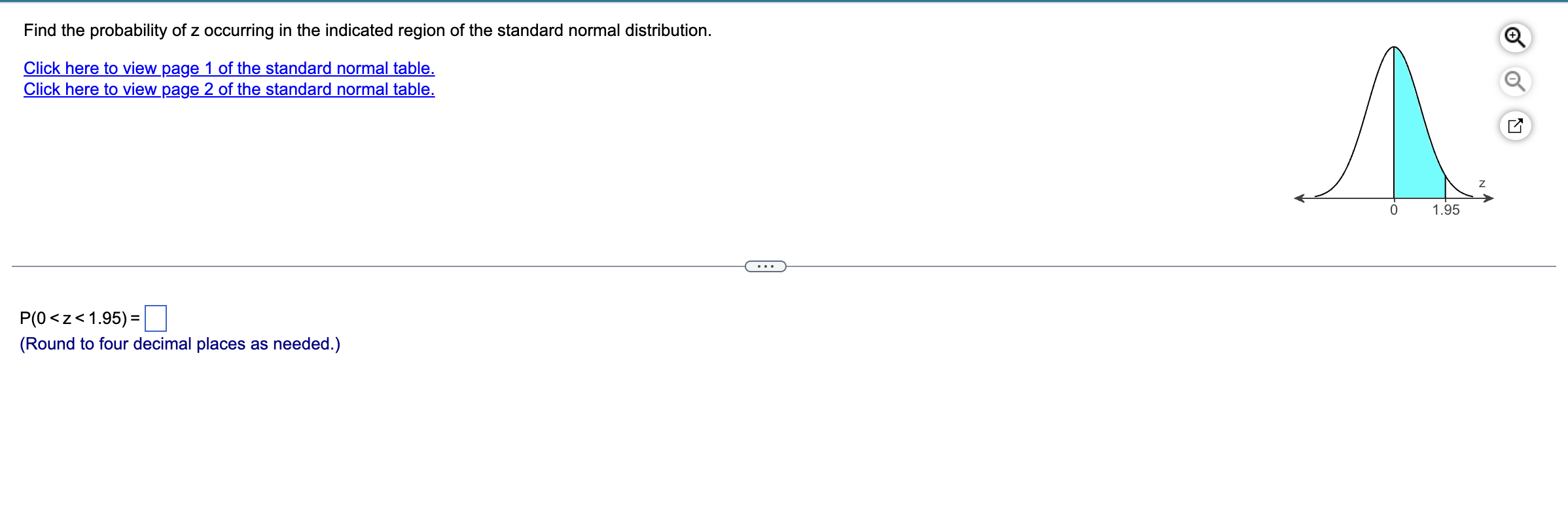 Solved For the standard normal distribution shown on the | Chegg.com