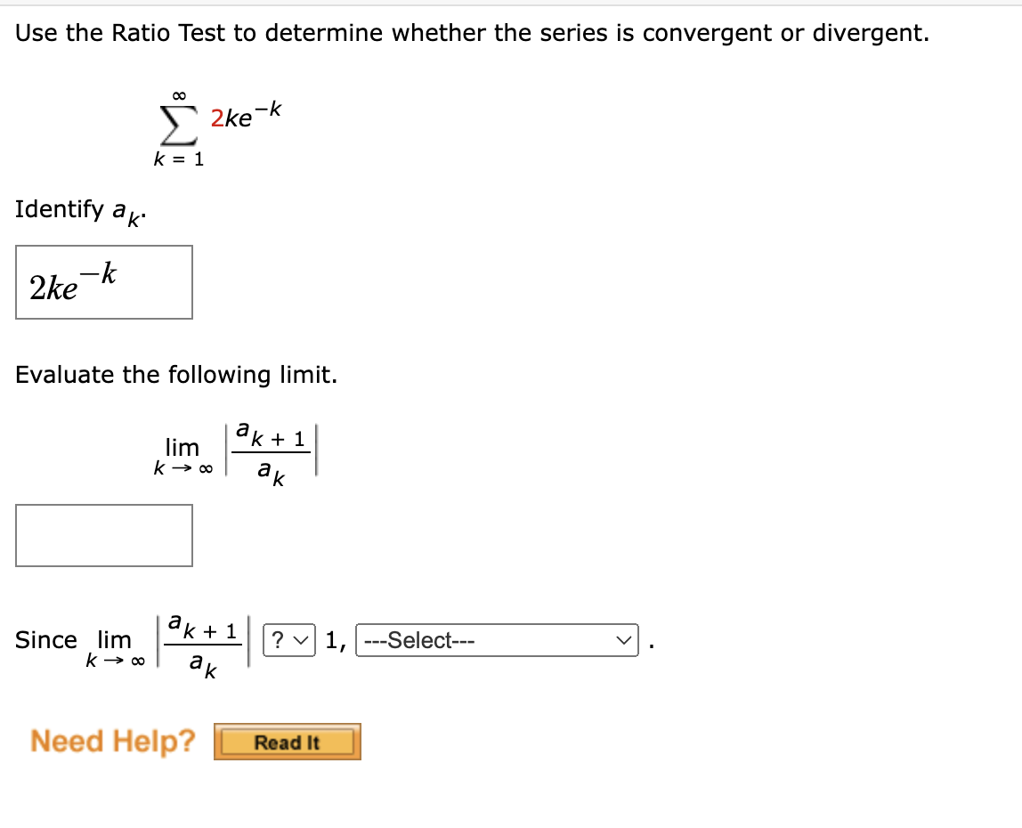 Solved Use the Ratio Test to determine whether the series is | Chegg.com