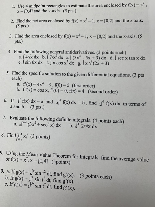 Solved Use 4 midpoint rectangles to estimate the area | Chegg.com