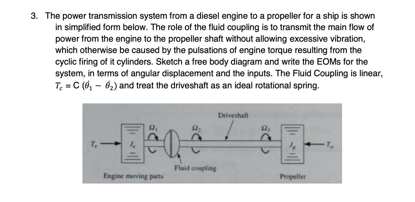 The power transmission system from a diesel engine to | Chegg.com