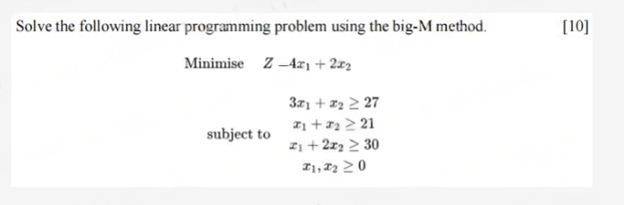 Solved Solve the following linear programming problem using | Chegg.com