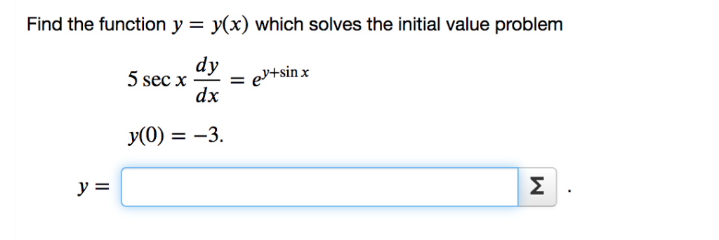 Solved Find The Function Y Yx Which Solves The Initial 5960