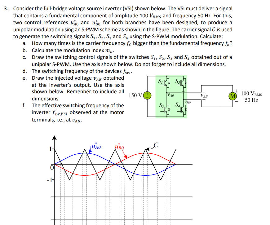 Consider The Full Bridge Voltage Source Inverter
