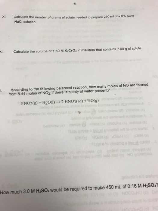 Solved XI. Calculate the number of grams of solute needed to | Chegg.com